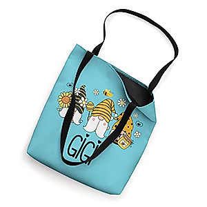 Gigi Grandma Women Cute Gnomes with Bees Sunflower in Blue Tote Bag