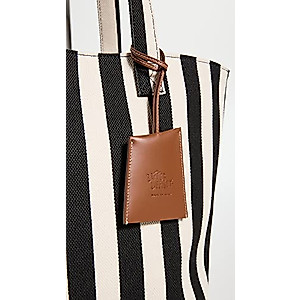 Little Liffner Women's Stripe Tote, Black/White, One Size