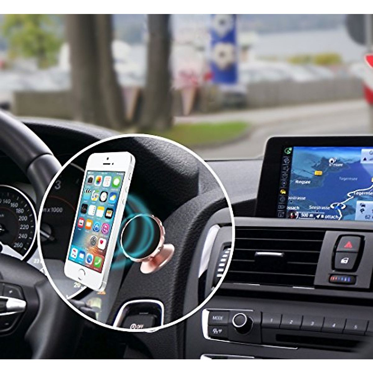 CyberTech 2X Pack Universal Magnetic Air-Vent Car Mount with Dash Mount Holders for iPhone, Samsung Galaxy S Series, Note, HTC, Motorola, Google Nexus, Nokia,Blackerry,and Droid Smart Phones/GPS