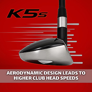 Majek Men's Golf All Hybrid Complete Full Set, which includes: #5, 6, 7, 8, 9, PW +SW Senior Flex Right Handed New Utility A Flex Club