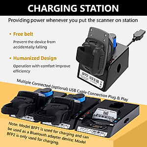 Posunitech Bluetooth Charging Cradle Charging Base Charging Dock for 1D/2D Imager Mini Pocket Barcode Scanner Warehouse Pickup Barcode Reader
