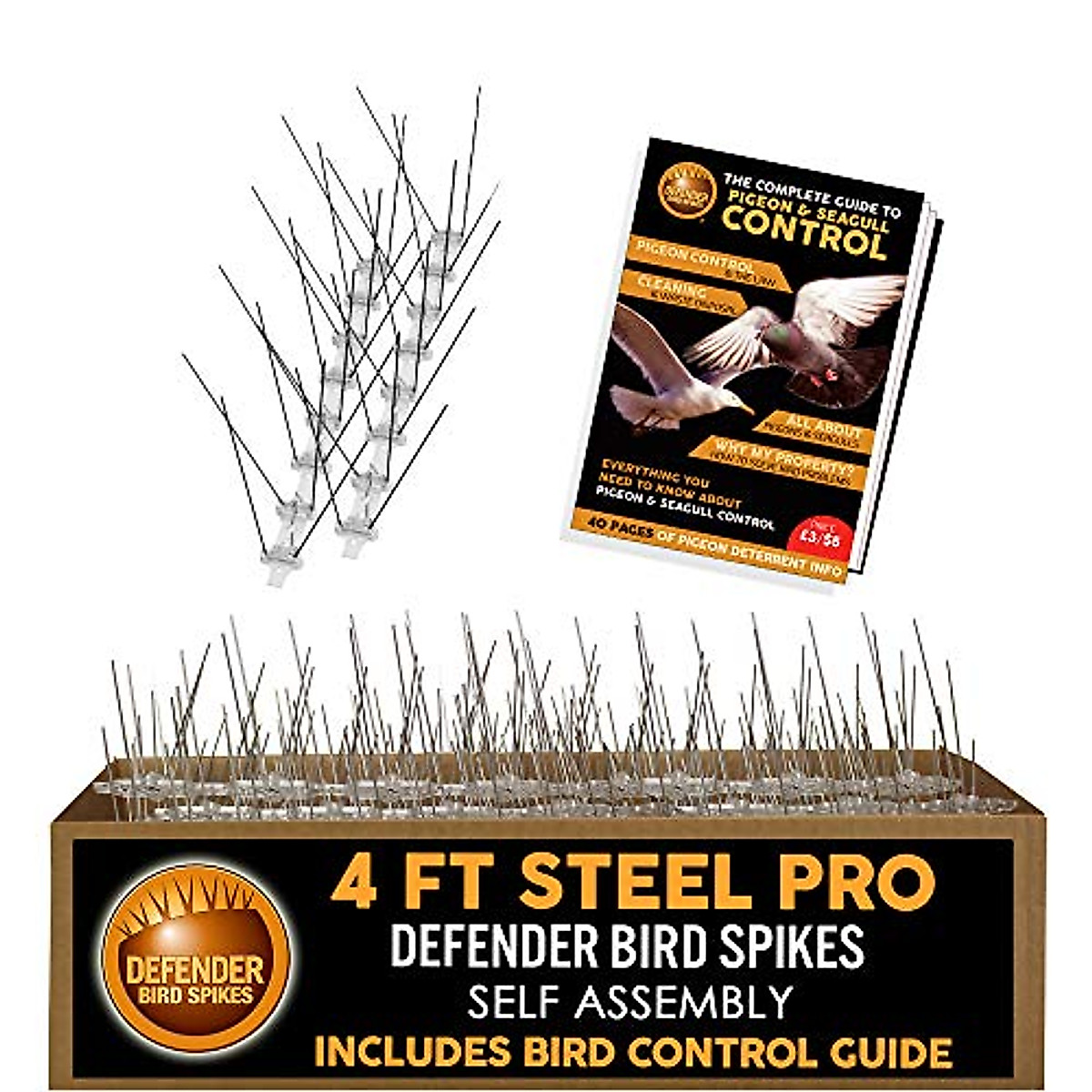 Defender | Pro Wide Stainless Steel | 4 Feet | Self-Assembly Kit | Info Guide