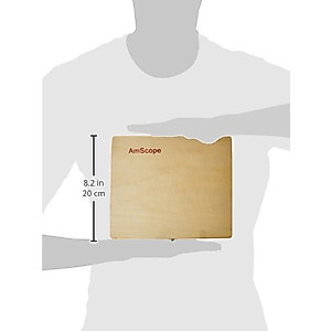 AmScope PS100D Prepared Microscope Slide Set for Basic Biological Science Education, 100 Anatomy and Botany Slides, Set D, Includes Fitted Wooden Case