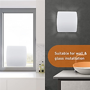 Hehou Bathroom Exhaust Fan for Wall and Super Quiet 4 In Bathroom Window Exhaust Fan with O Ring White 80 CFM Bathroom Vent Fan