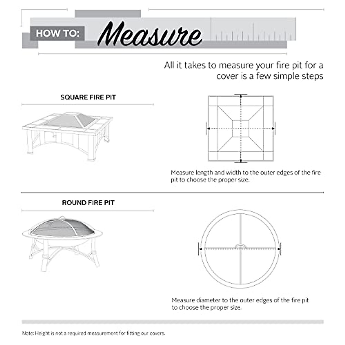 Classic Accessories Ravenna Water-Resistant 30 Inch Square Fire Pit Cover, Outdoor Firepit Cover