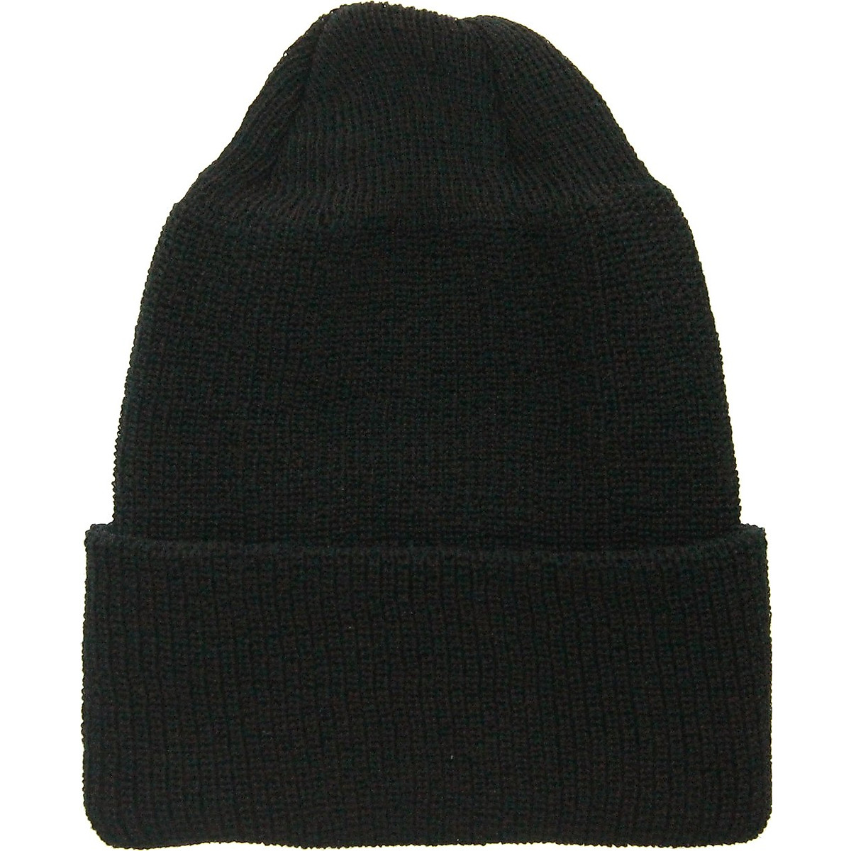 ARMYU Military Genuine GI Watch Cap Warm Winter USN Wool Beanie Solid Cuffed Army Hat (Black)