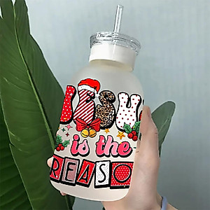 UV DTF Cup Wrap Transfer for Glass, 4 Sheet Rub on transfers for Crafts Christmas Iron-on Decals, Merry Christmas Rub on Transfer Stickers, Glass Cups Furniture DIY Crafts, Waterproof Ready to Press