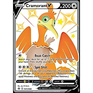 Pokemon - Cramorant V - SWSH086 - Shining Fates - Full Art Black Star Promo