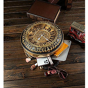 Pu Leather Handbags Fashion Real Clock Shoulder Bag Casual Women Evening Crossbody Bags,Retro Vintage Steampunk Female Messenger Bags for Women Girls (B)