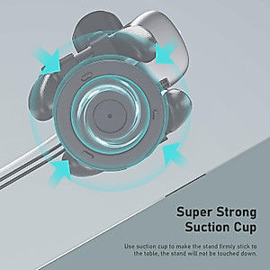 Desktop Headphone Controller Stand Holder with Anti-Slip Heavy Base Stable Suction Cup, Universal Aluminum Headset Controller Storage Organizer Compatible for PS5/Switch Pro/Xbox/Airpods/Beats/Bose