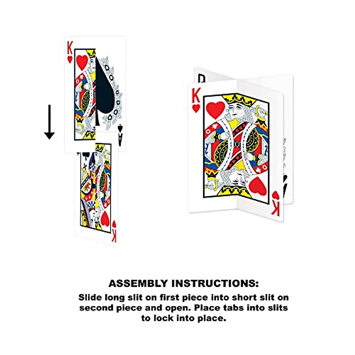 Beistle 4 Pieces 3-D playing card Centerpieces, 12", , Multicolored