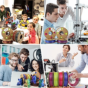 Semdon 1.75mm PLA Bundle 1kg Silk Multicolor Coextrusion Tricolor Bicolor Dualcolor Spool, 3D Printer Filament Dimensional Accuracy of +/- 0.02mm and Fit Most FDM 3D Printer (Purple-Yellow)