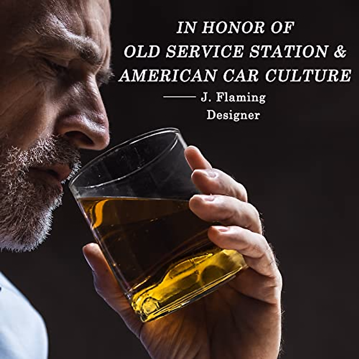 Novoto Whiskey Decanter Set with Glasses, 97's Gas Station & Car Limited Edition, Whiskey Gifts for Men, 850ml & 240ml Whiskey Set, Whiskey Decanter accessories, Wine Decanter Alcohol Gifts for Men