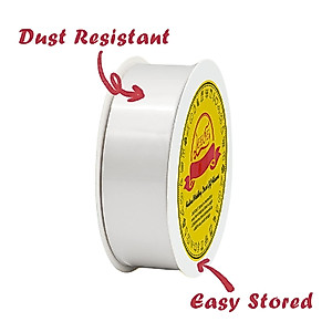 LEEQE Double Face White Satin Ribbon 1-1/2 inch X 50 Yards Polyester White Ribbon for Gift Wrapping Very Suitable for Weddings Party Hair Bow Invitation Decorations and More