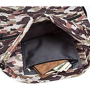 HSYA Drawstring Backpack Water Resistant String Bag with Inside & Outside Zipper Pockets Large Bag Gym Sack Unisex