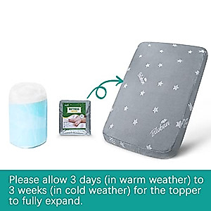 Waterproof Pack and Play Mattress Topper Fits for Graco & Baby Trend & Pamo Babe Playard, Bamboo Playard Mattress Pad for Toddlers, Soft Foam Playpen Mattress with Non-Slip Bottom, Dual Sided, Grey