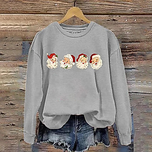 Women's Christmas Sweatshirt,5$ womens,ladies summer tops and blouses 2023 clearance,my orders placed,make a payment on my account,coupons and promo codes for prime discount,bathing suit clearance