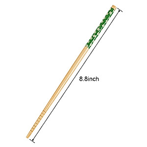 Lourmet 5 Pairs Multicolor Bamboo Chopsticks 8.8 inches Long - Reusable Chopsticks Dishwasher Safe for Chinese Foods, Japanese Chopsticks, Non Slip and Sturdy