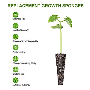 Tvoip 50 Pack Grow Sponges, Eco-Friendly Plant Seed Starter Sponges Compatible Seed Pod Replacements Root Growth Sponges Gardening Accessories Suitable Garden System Seed Starting (50 Pack Sponges)…