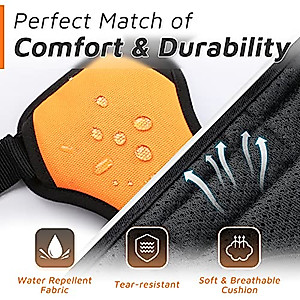 Eagloo Dog Harness for Large Dogs No Pull, Front Clip Dog Walking Harness with Reflective Adjustable Soft Padded Vest and Easy Control Handle, No-Choke Pet Harness with 2 Metal Rings, Orange, L