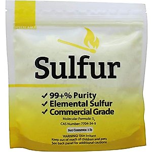 Duda Energy 1 lb Yellow Sulfur Powder Fertilizer, Commercial Grade, Elemental