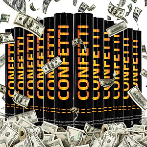Money Confetti Cannon 12Pack Confetti Poppers Biodegradable 100 Dollar Bill Money Confetti 12inch Confetti Party Poppers for Party Celebration Opening Activities Birthday Graduation Business Signing