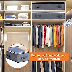 Berlune 10pcs Storage Boxes, 90L Under Bed Storage Containers, Large Clothes Storage Bags with Clear Window, Toy Organizers for Bed, Pillows, Blankets, Pets Supplies