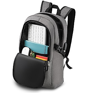 Laptop Travel Backpack - Adjustable Shoulder Straps, Zippered Compartments with Side Pockets for Water Bottle or Umbrella. Headset and USB Charging Port. Perfect for School, Business or Traveling.