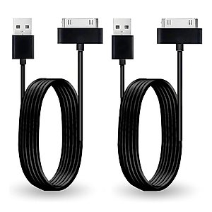Lisheng 2Pack Black 3.3FT 30 Pin USB Charging Cable Cord for Galaxy Tab 2 10.1"/7.0",10.1"/8.9",Tab 7.7 Plus,Gt-n8013 Gt-p5113 Sgh-i497 i915 Note 10.1 GT-N8000,P5100,P3110,P7510 Tablet Charger Cable