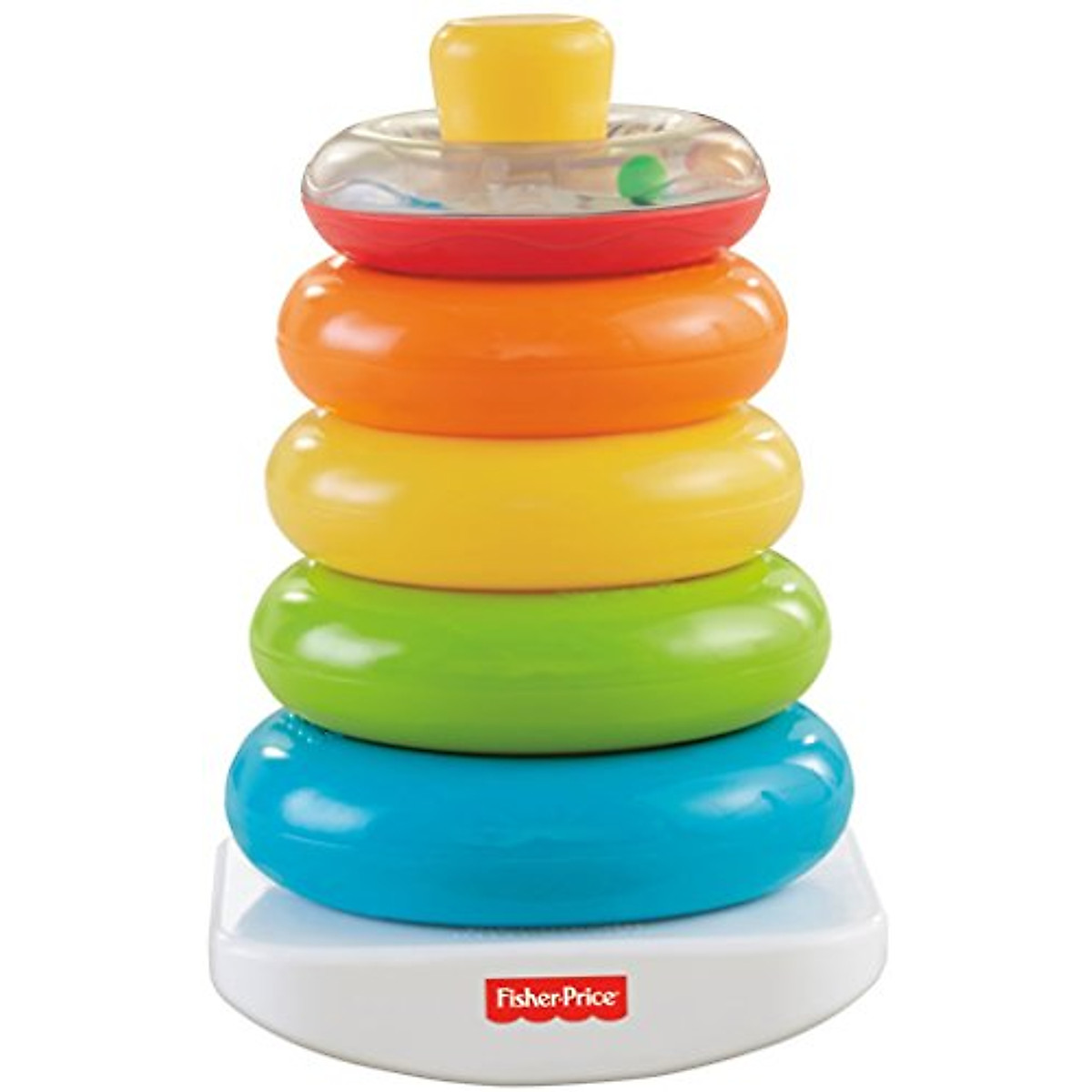 Fisher-Price Infant Gift Set with Baby’s First Blocks (10 Shapes) and Rock-a-Stack Ring Stacking Toy for Ages 6+ Months (Amazon Exclusive)
