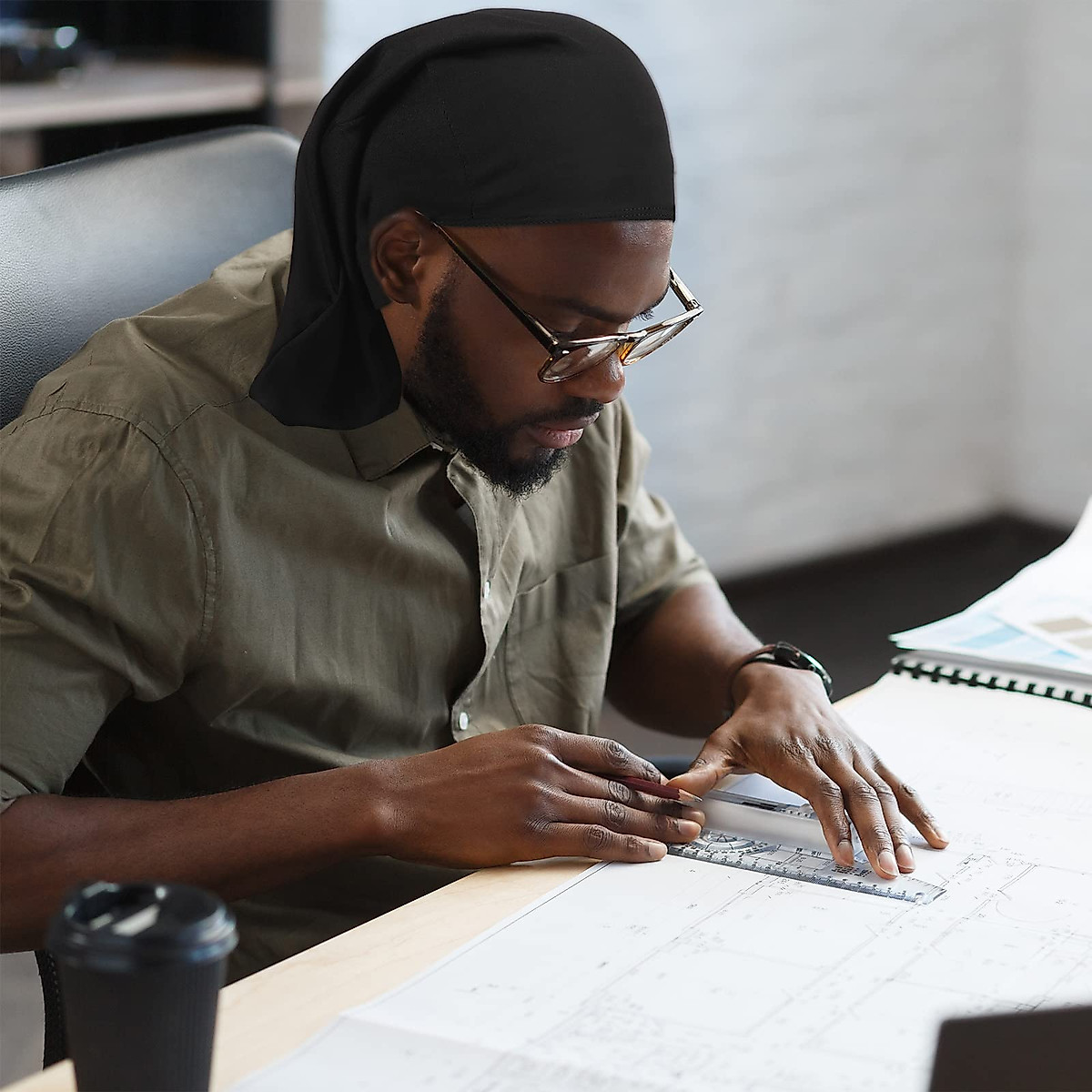 4 Pieces Unisex Dreadlock Cap Long Hair Dreads Head Wrap Sleeping Cap Hair Accessories Sleep Bonnet for Men Women (Black)