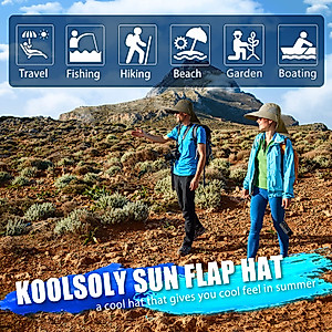 Outdoor Sun Hat for Men with 50+ UPF Protection Safari Cap Wide Brim Fishing Hat with Neck Flap, for Dad Army Green