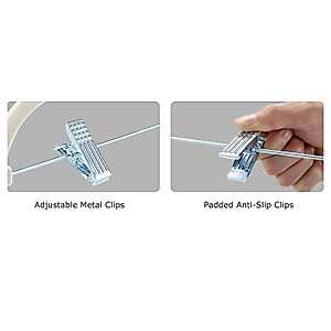 24 Pack Velvet Pants Skirt Hangers with Adjustable Clips,16.7-Inch Clothes Hanger Set for Suit Felt Coat Dress, Premium Non Slip Heavy Duty Space Saving Slim Clothing (Ivory)