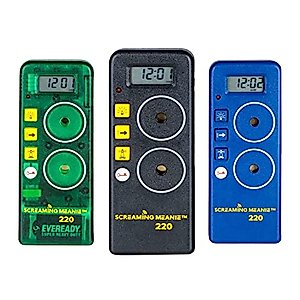 Screaming Meanie 220 Alarm Clock and Timer | Extremely Loud for Deep Sleepers | Multi-Purpose| 3 Sound Levels | Assorted Colors