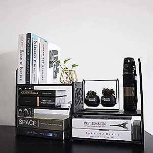 YGYQZ Small Bookshelf for Desktop Storage, Mini Cute Office Desk Shelves White Versatility Organizers for Women, Kids