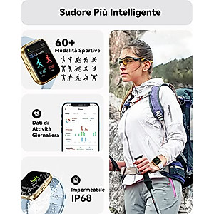 ENOMIR Smart Watch for Men Women(Answer/Make Call), Alexa Built-in,Fitness Watch with Heart Rate SpO2 Sleep Monitor 100 Sports 5ATM Waterproof Activity Trackers and Smartwatches for iOS&Android Phones