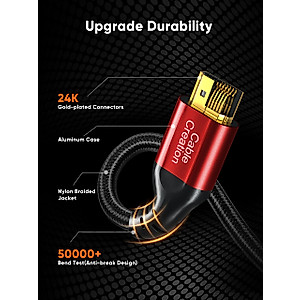 CableCreation eARC HDMI Cable 8K, HDMI to HDMI Cable for PS4 (48Gbps, 8K/60Hz) - 3.3 Feet, eARC HDR HDCP 2.2 2.3 Compatible with 4K Devices