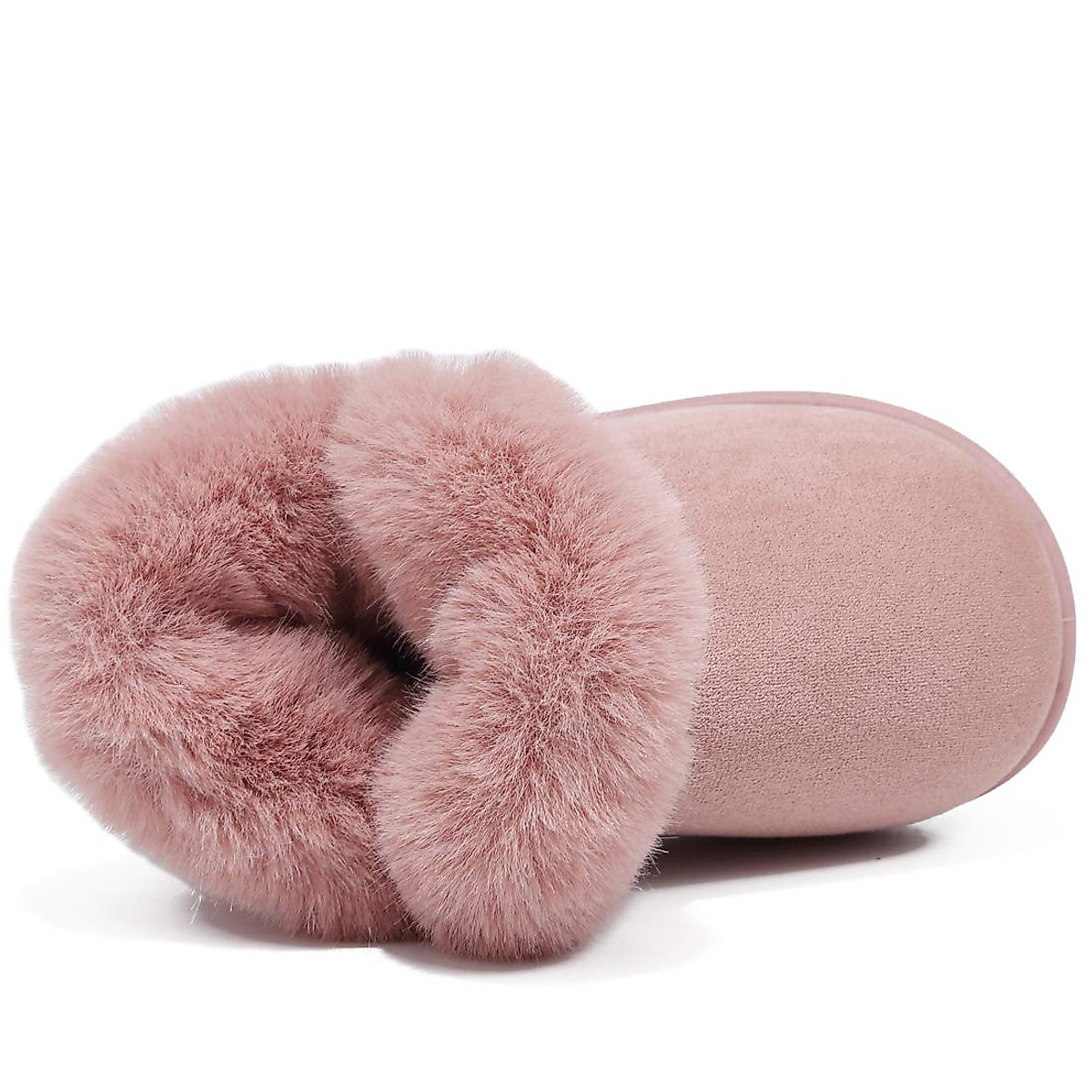 KEESKY Baby Girl Winter Boots Pink Winter Warm Shoes Fur Lined Toddler Size 5 M