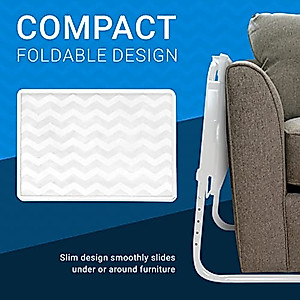 Table Mate XL TV Tray Table - Folding Couch Table Trays for Eating Snack Food, Stowaway Laptop Stand, Portable Bed Dinner Tray - Adjustable TV Table with 4 Set Angles, Black