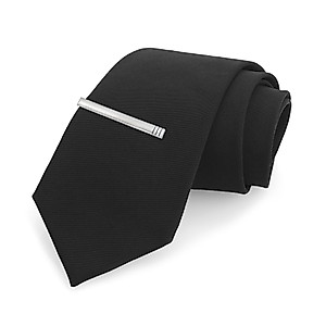 Fashion Tie Clip for Men - 4 Pieces of Silver Tone Tie Bar Set by AnotherKiss