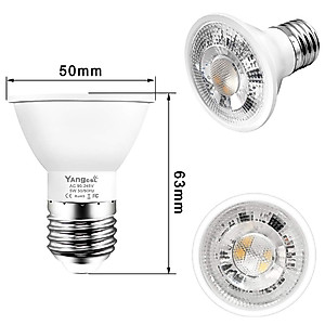 Yangcsl LED Color Changing RGB Light Bulb with Remote 40W Equivalent 400LM, 45° Beam Angle and Memory, E26 Mood Ambiance Lighting (6 Pack)