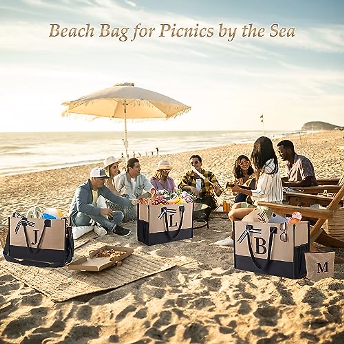 TRSODD Christmas Gifts for Women, Gifts for Women, Gifts for Mom, Mom Gifts, Christmas Gifts for Mom, Ju-te Straw Tote Bag with Shoulder Strap and Makeup Bag S