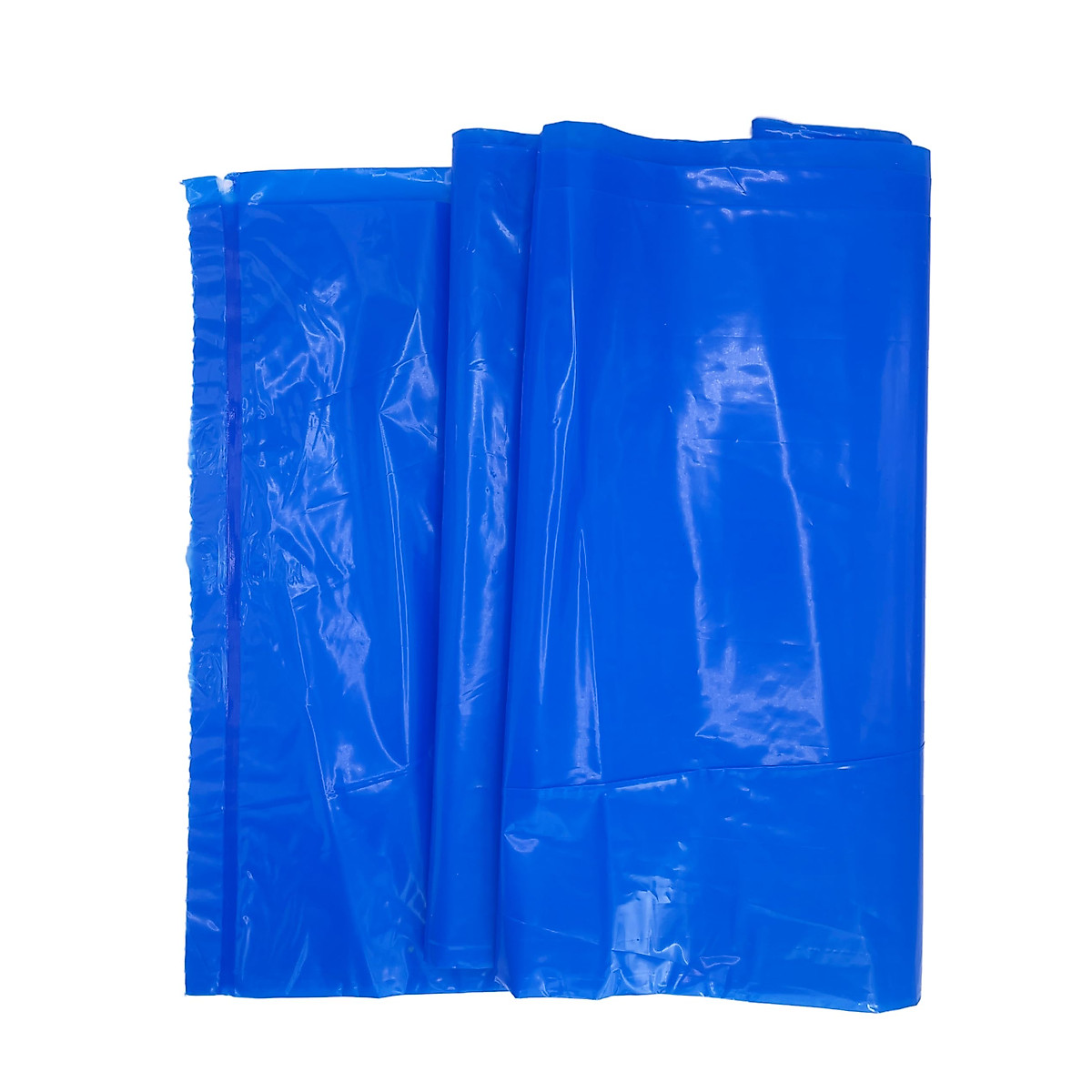 USA-Made Colorful Trash Bags in Variety of Sizes and Colors (10, BLUE 33 GALLONS)