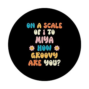 MIYA Cute Retro Girls Groovy MIYA Personalized Name PopSockets Standard PopGrip