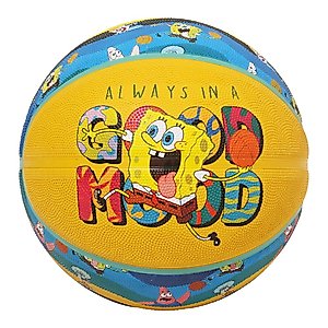 Spalding 85-045J Spongebob Good Mood Rubber No. 5 Ball Basketball Outdoor Use Collaboration