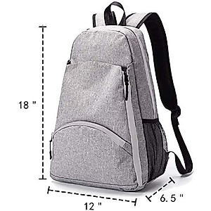 QCWN 2 Raquet Tennis Bag,Tennis Bags For Men Women,Tennis Backpack,Durable Tennis Bookbag,Tennis Pickleball Bag,Tennis Bag Waterproof,Raquet Carrier for Balls, Pickleball Paddles, Badminton Rackets