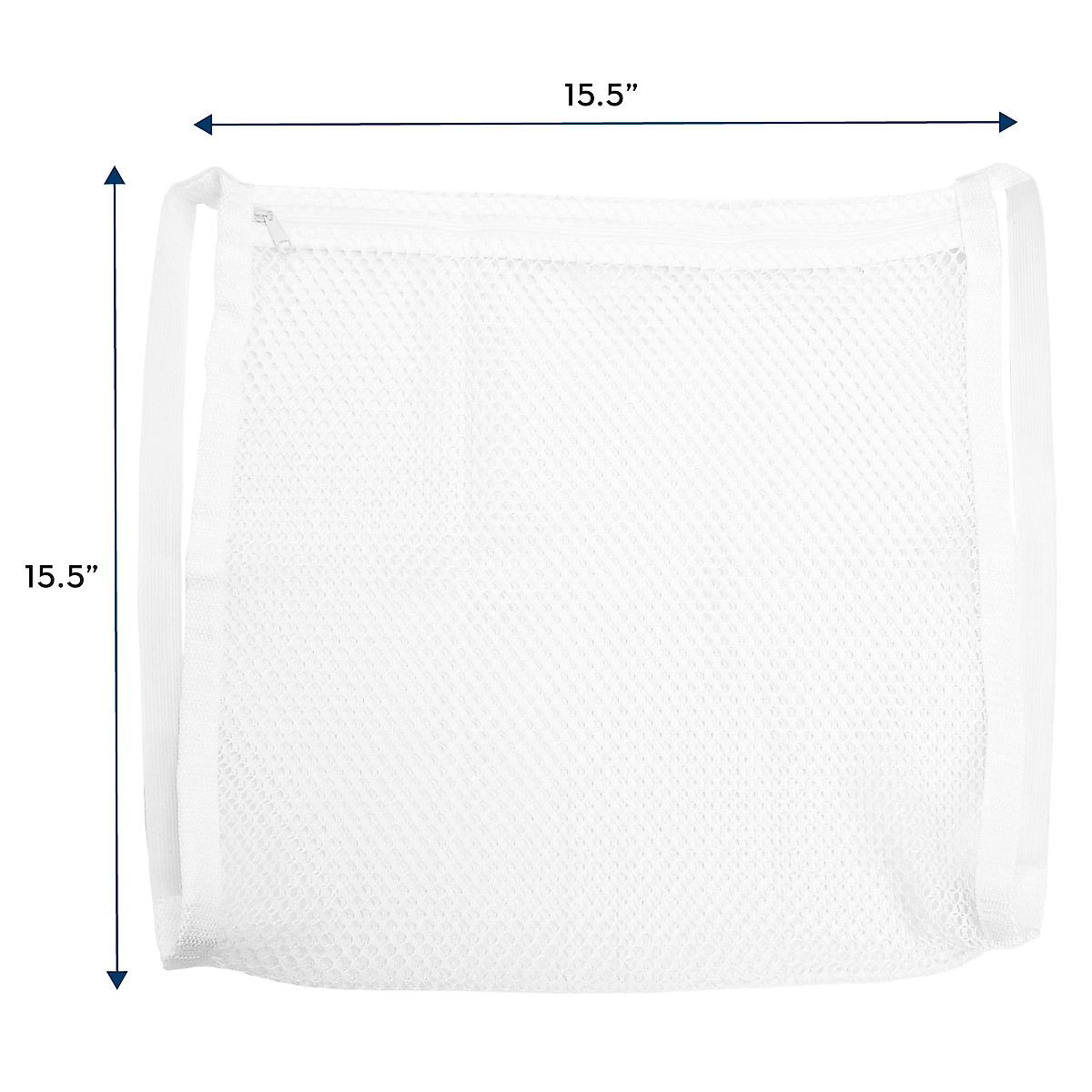 S&T INC. Sneaker Dryer Bag, Dryer Door Shoe Net with Elastic Straps, Sneaker Laundry Bag for Shoes, White, 15.5 Inch x 15.5 Inch, 1 Pack