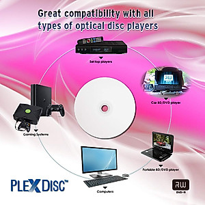 PlexDisc DVD+R 4.7GB 16X White Thermal Hub Printable - 100 Disc Spindle (FFP) - 63C-415-BX