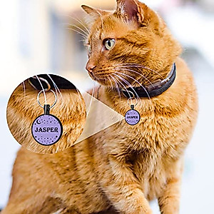 YEHANTI Silicone Dog Tags Engraved for Pets, Silent Dog Tag, Lightweight and Waterproof, Personalized Dog Tags and Cat Tags, Custom Pet ID Tags for Puppy Kitten with Mix Pattern Designs, Round