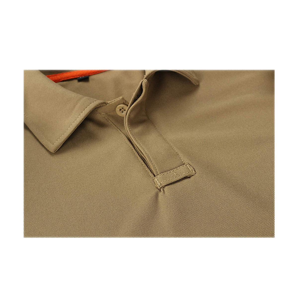 ZITY Mens Polo Shirt Short Sleeve Sports Tactical T-Shirt Athletic Golf Polos Daily Casual Stylish Collared Shirts for Men Khaki Medium